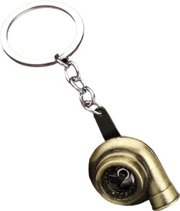 Augen Turbo Gold Car Enthusiast Key Ring Anti-Rust (1 Piece) Metal Key ...