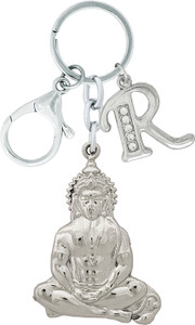 KYP Fashion Silver God Lord Bajrangbali Hanuman Keyring Alphabet R Key ...
