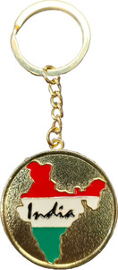 Esstrive India Map Metal Keychain Keyring Double Sided Key Chain Price ...