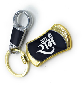 Jdp Novelty Premium Quality Metal Keychain of Lord Ram Black Gold ...