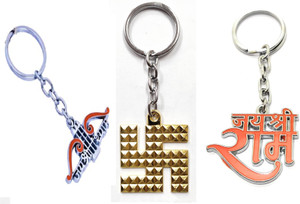 MOREL KEYCHAIN SWASTIK,JAI SHREE SHYAM & RAM FOR OFFICE BIKE HOUSE ...