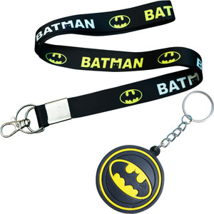 RINKON Batman With Batman Rubber KeyChain PACK OF 2 Locking Key Chain ...