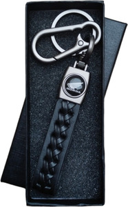 JNV Black Leather Keychain Compatible With Honda Shine | Hness | Hornet ...