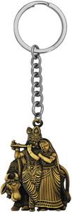 M Men Style Shri Radha Krishna Idol Bronze Keychain SKey2022281 Key ...