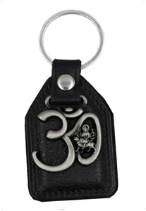 AFH Om Maa Durga Leather Grey Decorative Keychain for Men and Women Key ...