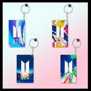 Rekhm Bts Logo Printed MDF Rectangle Keychain (4) Bts Accessories For ...