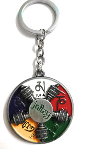 JAINSON MARTIN Julley Ladakh Buddhist Mantra Rotating Keychain Key ...