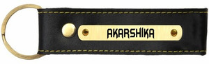 SY Gifts Akarshika Name Black Leather Keychain Key Chain Price in India ...