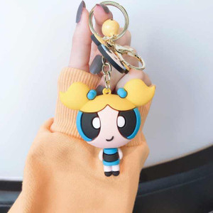 Mubco Powerpuff Girls Bubbles 3D Keychain| Strap Charm & Hook | PVC ...