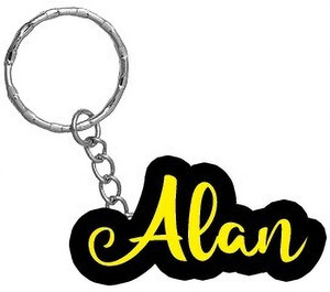 SY Gifts Alan Name Black Yellow Name Keychain Key Chain Price in India ...