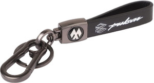 YAANATURAL LEATHER Pulsar Bike StainlessSteel KeyChain For Men,Women ...