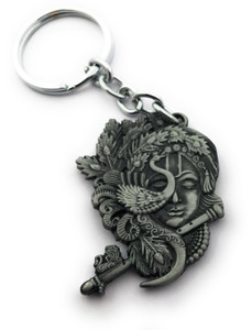 High Choice Double Sided Lord Krishna with Peacock and Playing Flute ...
