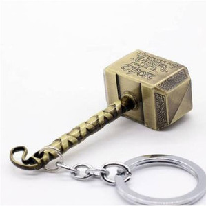 Taaraa Thor Hammer Marvel Avengers Superhero Gold Metal Ring Key Chain ...