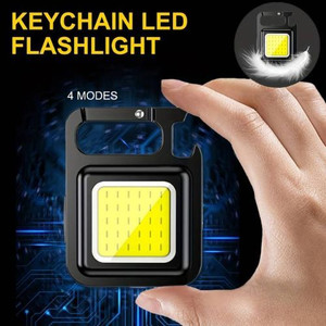 DPM Mini LED Flashlight 500 Lumens COB Rechargeable Work light Keychain ...