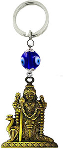 AFH South Indian Lord Murugan Kartikeya Bronze Evil Eye Key Chain for ...