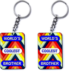getexciting Worlds Coolest Brother Wooden Keychain For Bag,Bike,Car ...