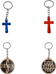 BLESSINGS Set Of 4 Cross Combination (16) Key Chain Price in India ...