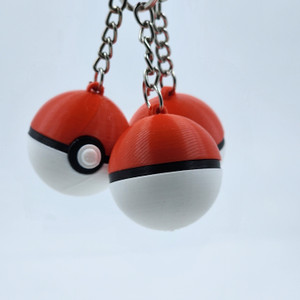 CUBIX3D Pokeball Keychain Pack of 3 | 3D Printed | Gift for Kids & Fans ...