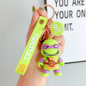 Mubco Ninja Turtles Donatello 3D Keychain | Strap Charm & Hook |PVC ...