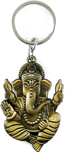 Brandroot Lord Ganesha Ji Dual-Sided Metal Keychain for Bike house ...