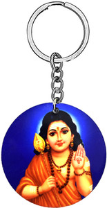 AFH Lord Murugan Wooden Religious Keychain for Men and Women Key Chain ...
