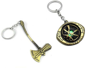 ZYZTA Metal Golden Thor Axe & Golden Rotating Doctor strange Eye key ...