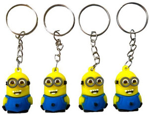 Lakhdatar Mall Minion Premium Soft Rubber Keychains Set Of 4 Key Chain ...