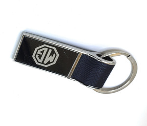 Jdp Novelty Leather Metal Keychain for m-g- Car.Rectangular Shape. Key ...