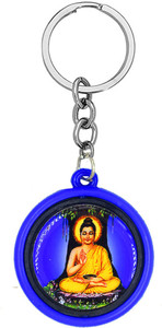 AFH Babasaheb Ambedkar Meditating Lord Buddha Rotating Blue Keychain ...