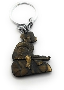 High Choice Double Sided Lord Krishna with Flute Metal Key Chain Price ...