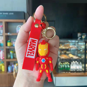 Mubco Superhero 3D Iron Man Keychain | Strap Charm & Hook | Key Ring ...