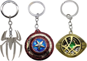 BIPS ENTERPRISES Marvel Avengers Combo Keychain (Pack Of 3) Metal ...