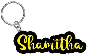 SY Gifts Shamitha Name Black Yellow Name Keychain Key Chain Price in ...