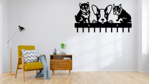 Alien Puppy Dog Metal Key Holder (1.5mm Mild Steel Material With Black ...