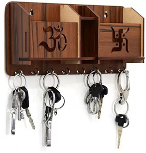 PSCRAFTWORLD OM SWASTIK Wood Key Holder Price in India - Buy ...