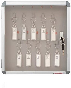 Alkosign Steel Back Key Cabinet/ Key Holder with Acrylic Door (10 Slots ...