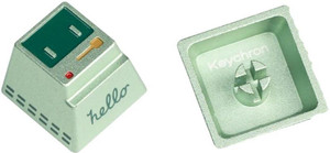 Keychron Cute Computer Aluminum Alloy Artisan Keycap-Green Desktop ...