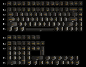 Keychron Black Transparent OSA Full Keycap Set (full Set 136 keys ...