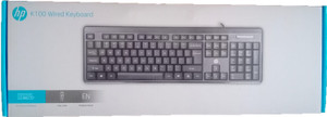 HP K100 Wired Keyboard Wired USB Standard Desktop Keyboard Compatible ...