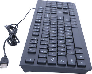 REO Chicklet Wired USB Standard Desktop Keyboard Compatible with ...