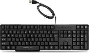 ZEBRONICS Zeb-K20 Wired USB Standard Desktop Keyboard Compatible with ...
