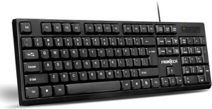 Frontech Wired Keyboard |Membrane 104 Keys| Super Slim Design | USB ...