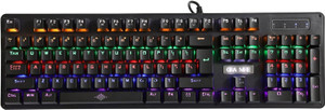 microware Wired Backlit Gaming Mechanical Keyboard with 9 light mode (K ...