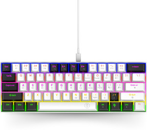 Dr luxur Dark Pearl Wired USB Tenkeyless Gaming Keyboard Compatible ...