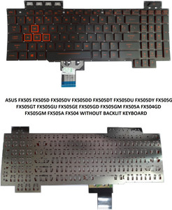 SOLUTIONS-365 KEYBOARD FOR ASUS FX505 FX505D FX505DV FX505DD RED COLOUR ...