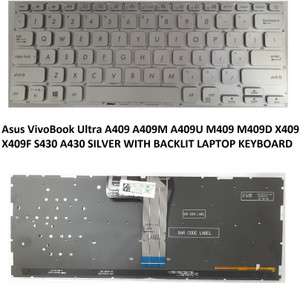 SOLUTIONS-365 COMPATIBLE KEYBOARD FOR ASUS VIVOBOOK ULTRA A409 A409M ...