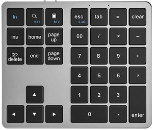 RETRACK K-35 Rechargeable Slim Keypad 35-Keys 2.4G Wireless Number Pad ...