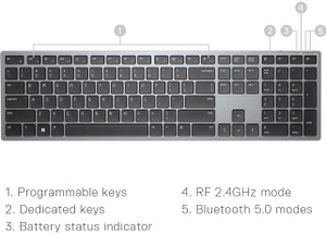 DELL KM7321W Bluetooth Standard Laptop Keyboard Compatible with Desktop ...