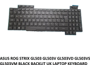 SOLUTIONS-365 COMPATIBLE KEYBOARD FOR ASUS ROG STRIX GL503 GL503V ...