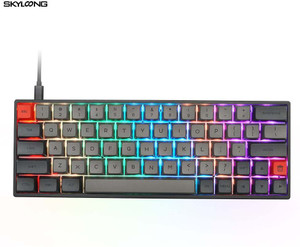 SKYLOONG SK64 PBT & RGB (Gateron Optical Red Switches) Wired USB ...